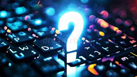 A Computer Keyboard With A Question Mark On It Stock Video Video Of Small Keyboard