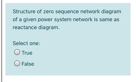 solved structure of zero sequence network diagram of a given