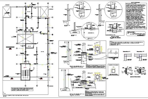 single story building structure line plan and other construction units