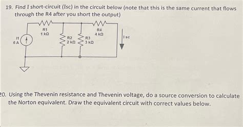 Solved Find I Short Circuit Isc ﻿in The Circuit Below