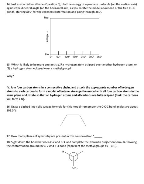 14 Just As You Did For Ethane Question 6 Plot The