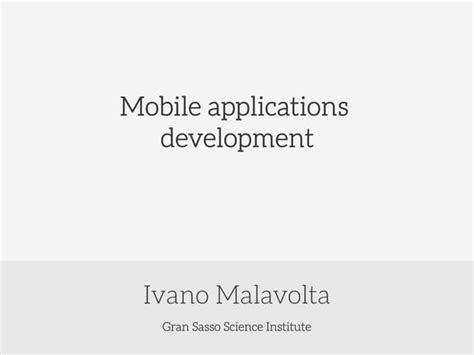 Mobile App Development Course Intro Ppt