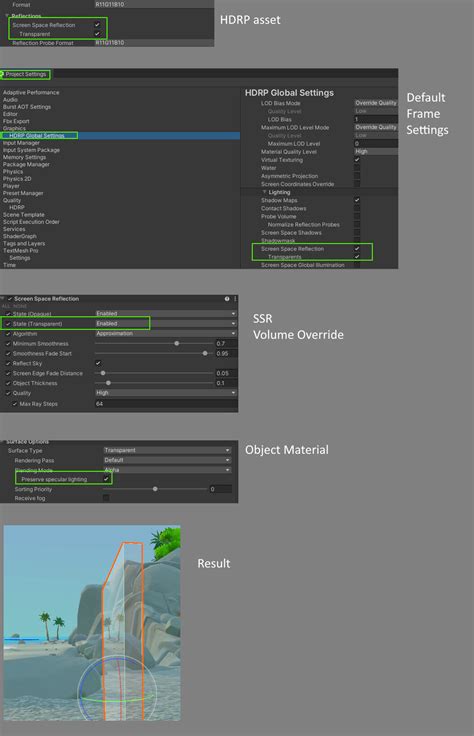 how do i make reflections on a flat piece of glass in hdrp unity