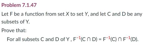 Solved Problem Let F Be A Function From Set X To Set Chegg
