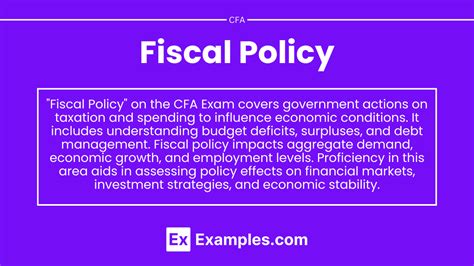 Fiscal Policy Notes And Practice Questions Cfa Examples