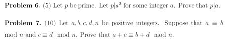 Solved Problem 6 5 Let P Be Prime Let Pſa For Some