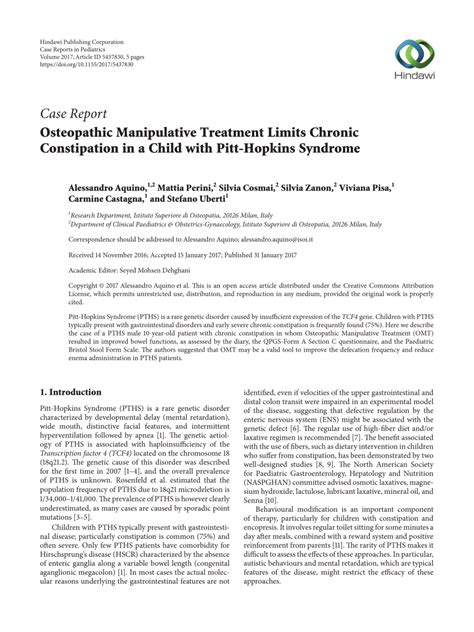 Pdf Osteopathic Manipulative Treatment Limits Chronic Constipation In
