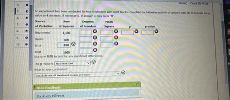 Solved Use α to test for any significant Chegg com