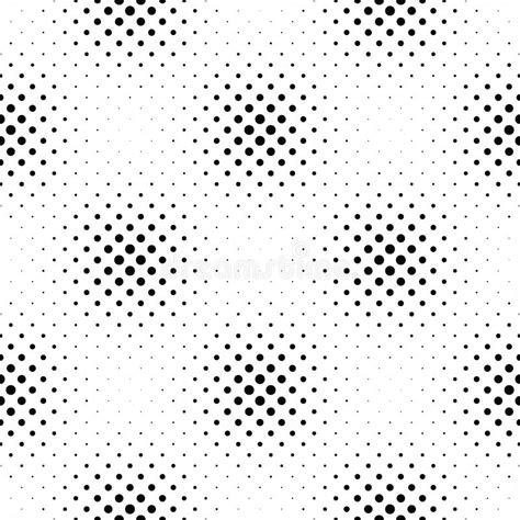 Black And White Seamless Circle Pattern Background Stock Vector