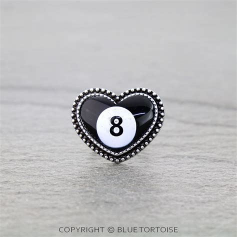 Heart Shape 8 Ball Cuff Ring Bluetortoisewholesale