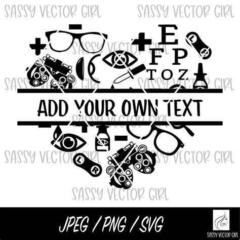 Optometry Svg Glasses Png Optometry Heart Monogram Svg Optometrist