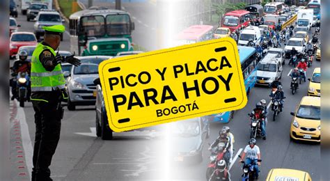 Pico y Placa en Bogotá HOY horarios y placas del lunes al viernes de febrero Pico y