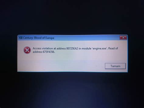 Access Violation Address ‘engineexe In Module 00725ea2 See Address