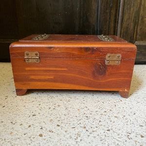 Rectangular Treasure Chest Box With Storage Compartment Etsy