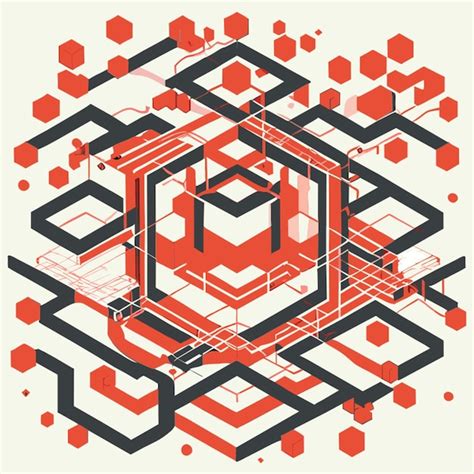 The Complexity Of Systems Interwoven Structures Vector Illustration Flat 2 Premium Ai