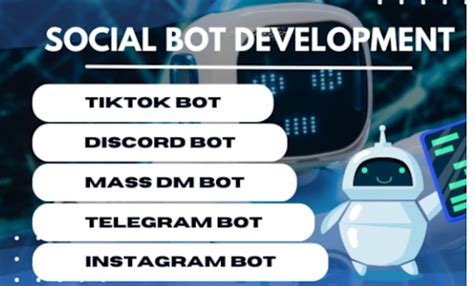 coded discord bot in nodejs or python telegram bot twitter bot tiktok