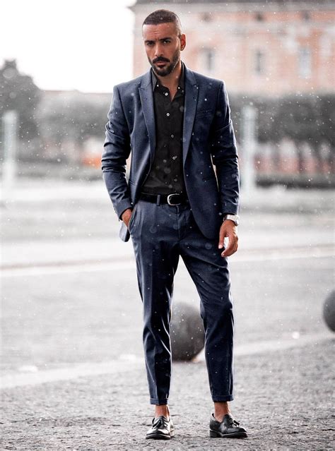 Navy Blue Shirt With Black Suit Blue Suits Archives Classy Formal