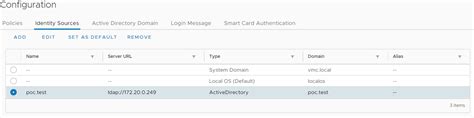 ad authentication for vcenter in vmc on aws