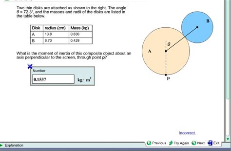 solved two thin disks are attached as shown on the right the angle is