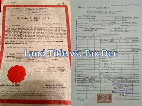 The Difference Between The Certificate Of Title Versus Tax Declaration In The Philippines