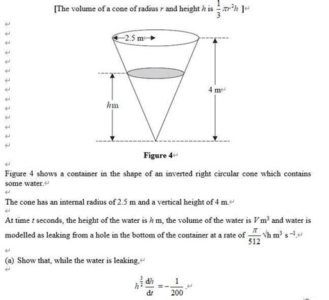 Inverted Right Circular Cone