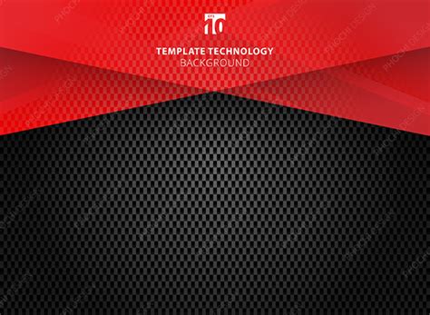 Template Header Red Geometric Technology Graphic By Phochi Creative Fabrica