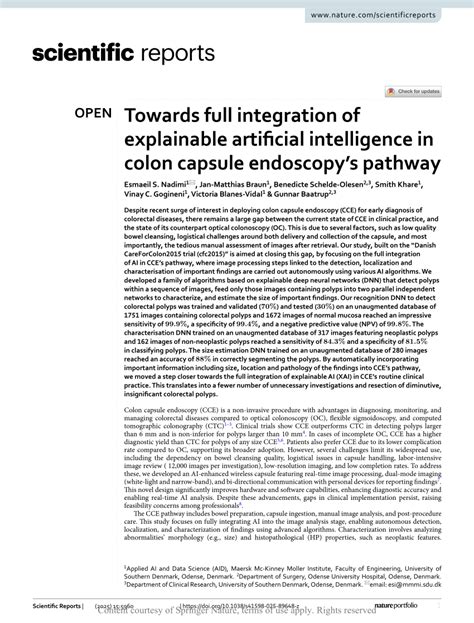 Pdf Towards Full Integration Of Explainable Artificial Intelligence In Colon Capsule Endoscopy