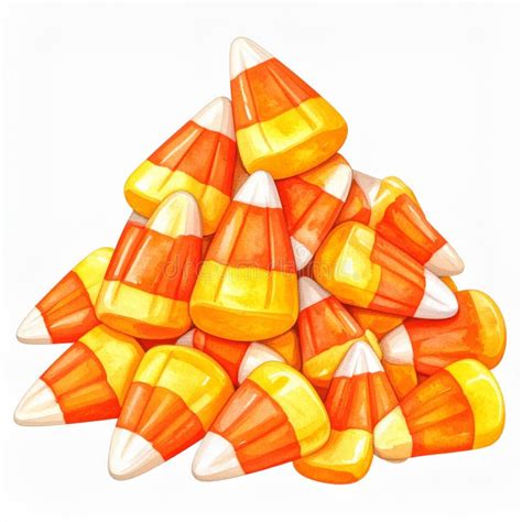 Pile Of Orange And Yellow Candy Cones Stock Illustration Illustration Of October Fall 386408446
