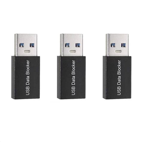 3pcs Usb Data Blocker，only Usb Jacking，prevention Adapter Data Sync