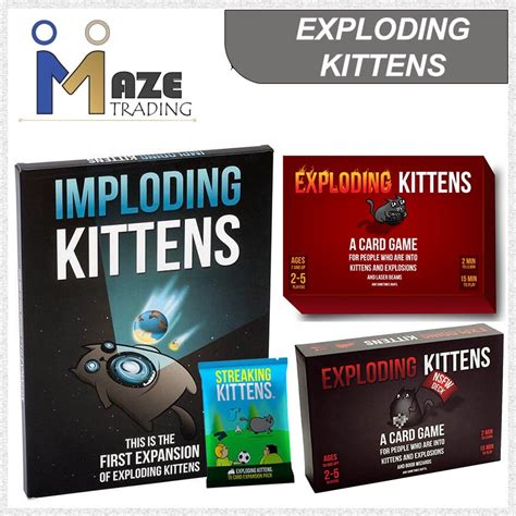 Exploding Kittens Red Edition Nsfw Imploding Kittens Streaking Kittens Party Card Games