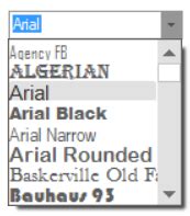 About Windows Forms Fontcombobox Control Syncfusion