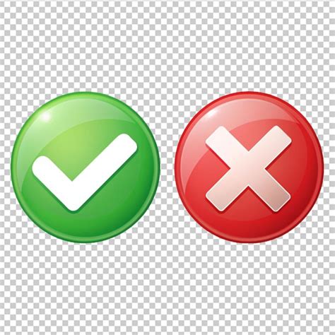 Premium Psd Check And Cross Mark Symbol Set In 3d Rendering