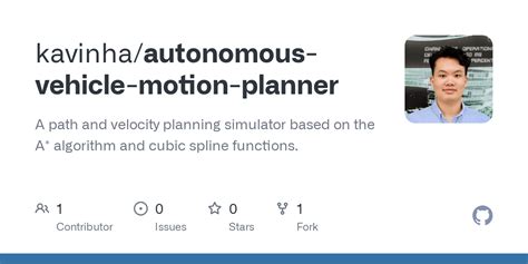 Github Kavinha Autonomous Vehicle Motion Planner A Path And Velocity Planning Simulator Based