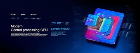 Premium Vector Modern Cpu Processor Quantum Microchip Computer Processor Futuristic