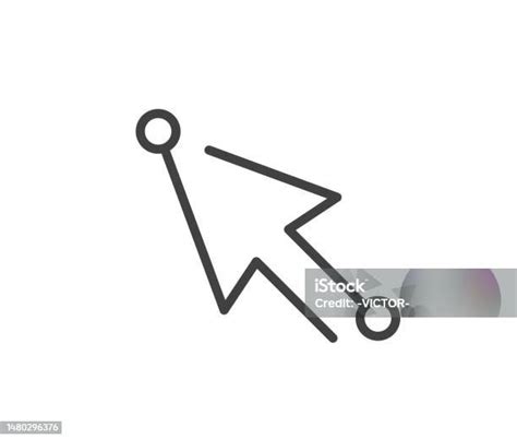 Artificial Intelligence Cursor Line Illustration Stock Illustration