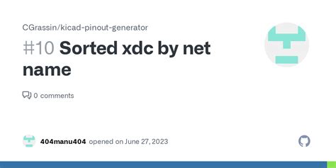 Sorted Xdc By Net Name · Issue 10 · Cgrassinkicad Pinout Generator