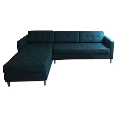 Cb2 Ditto Ii Peacock Sectional Sofa Aptdeco