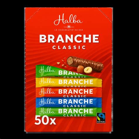 Astounding Halba Branches Classic 50x23g Swiss Chocolate Sticks