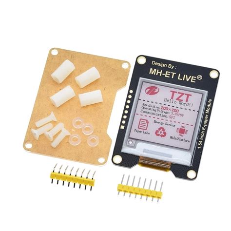 จอแสดงผล E Paper By Mh Et Live สีแดง สีดำ สีขาว ขนาด 154 นิ้ว Epaper Ink Screen Module Black