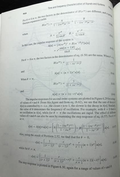 solved a for the second order discrete time system section