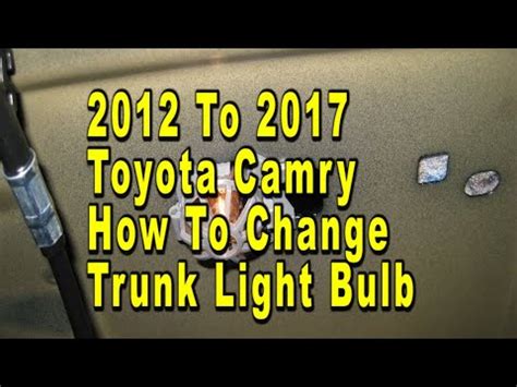 Toyota Camry How To Change Trunk Light Bulb 2012 To 2017 XV50 7th ...