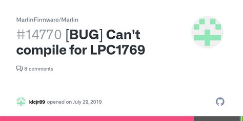 Bug Cant Compile For Lpc1769 · Issue 14770 · Marlinfirmwaremarlin