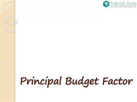 Principle Budget Factor Accounting Pptx