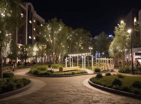 Premium Photo Park In The Middle Of The City Concept