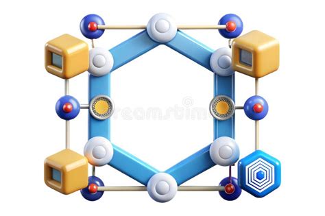 Ai Powered Blockchain Border Frame Concept As A Clean Border Frame Featuring Blockchain Elements