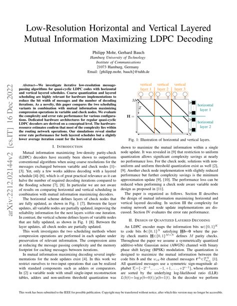 Pdf Low Resolution Horizontal And Vertical Layered Mutual Information
