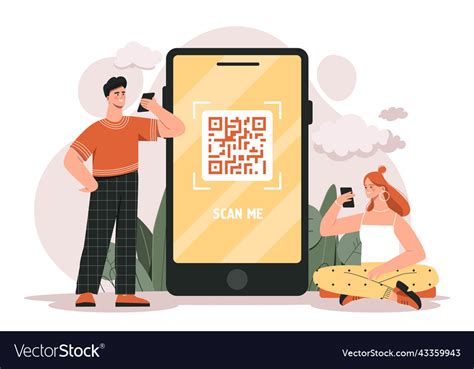 Qr Code Concept Royalty Free Vector Image Vectorstock