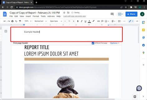 How To Create Different Headers For Different Pages In Google Docs