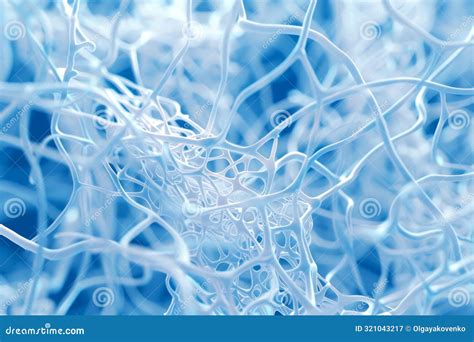 Closeup Myelinated Axons Neurons Network Human Neural Structure