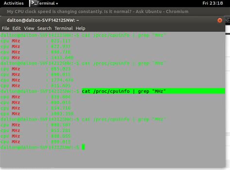 Intel My CPU Clock Speed Is Changing Constantly Is It Normal Ask Ubuntu